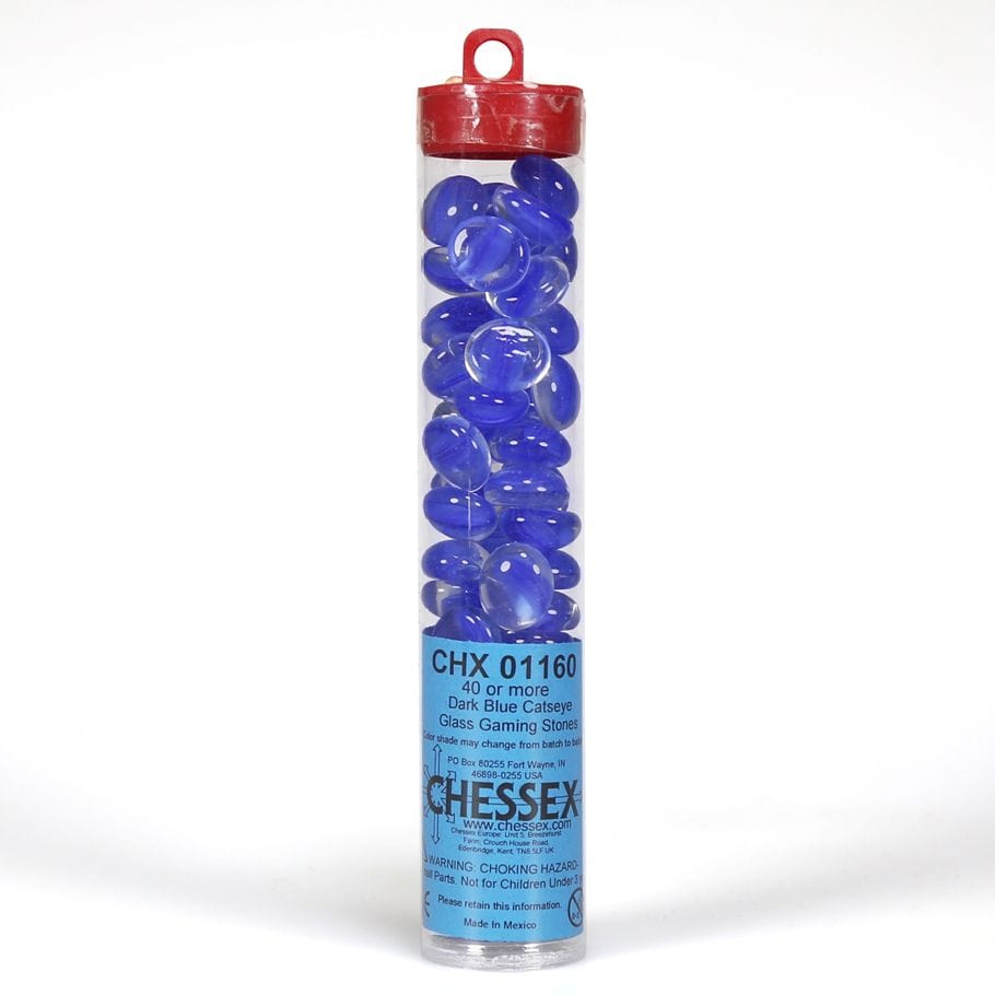 chessex-dice-chessex-glass-stones-tube-dark-blue-catseye-20 ...
