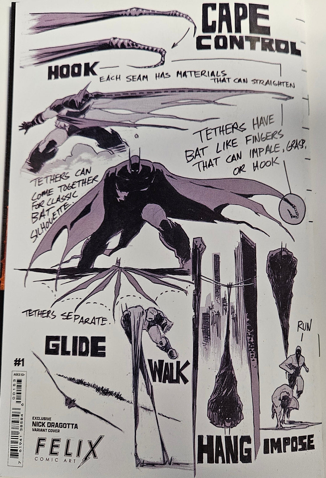 DC Comics ABSOLUTE BATMAN #1 2ND PTG Nick Dragotta Felix Comic Art Variant