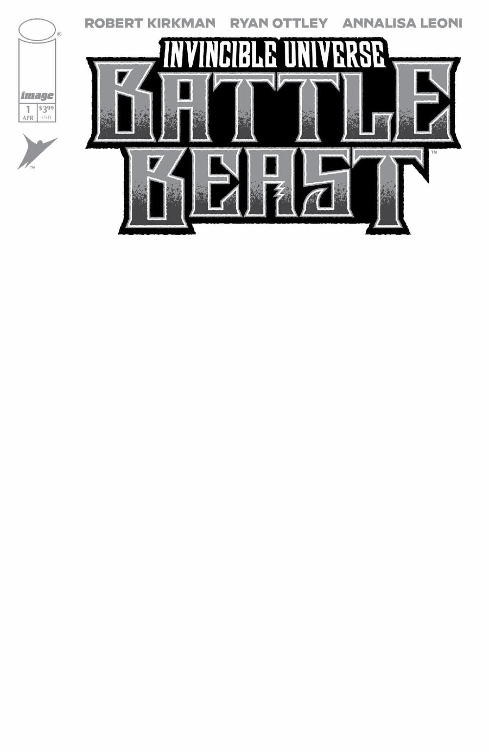 Image Comics INVINCIBLE UNIVERSE BATTLE BEAST #1 CVR I BLANK SKETCH VAR