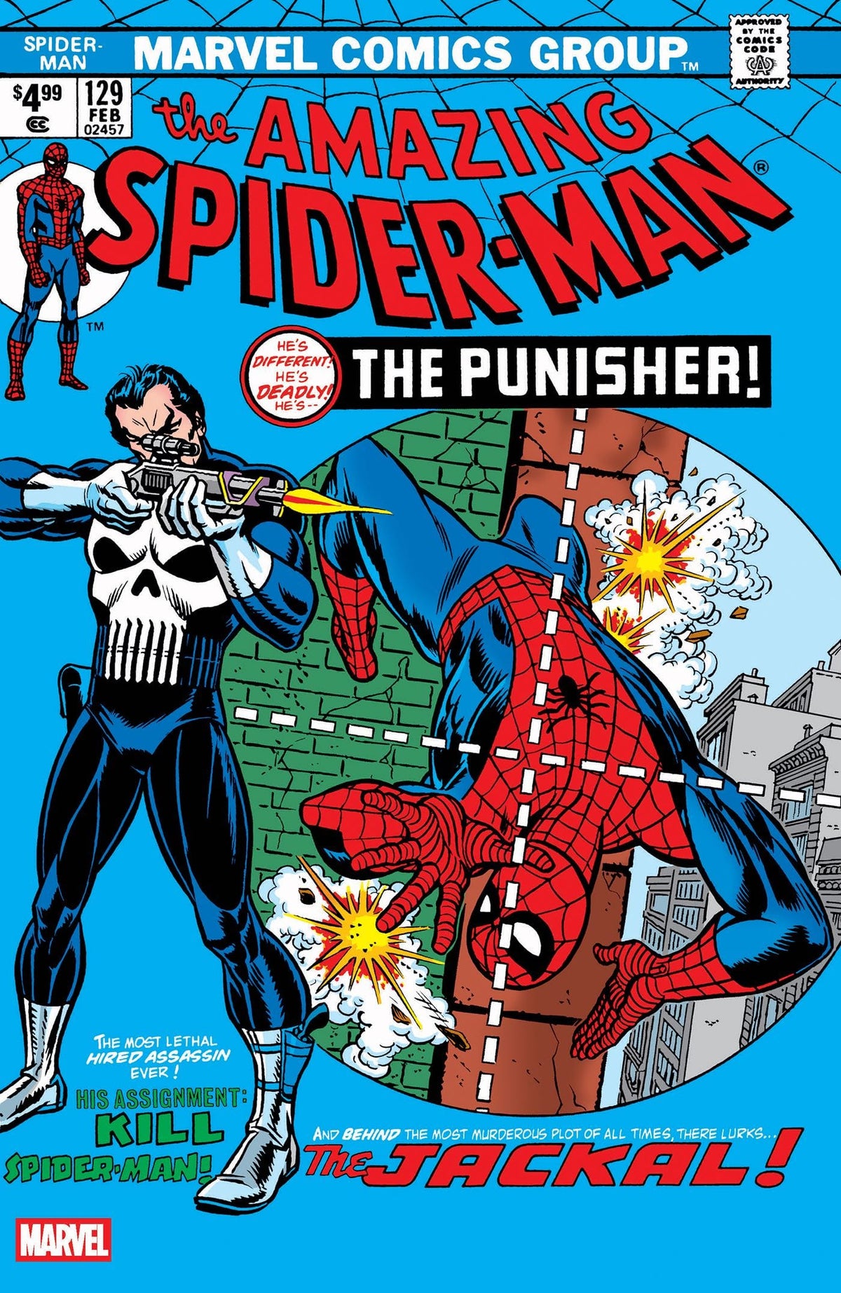 Marvel Comic Books AMAZING SPIDER-MAN #129 FACSIMILE EDITION BLUE FOIL ...