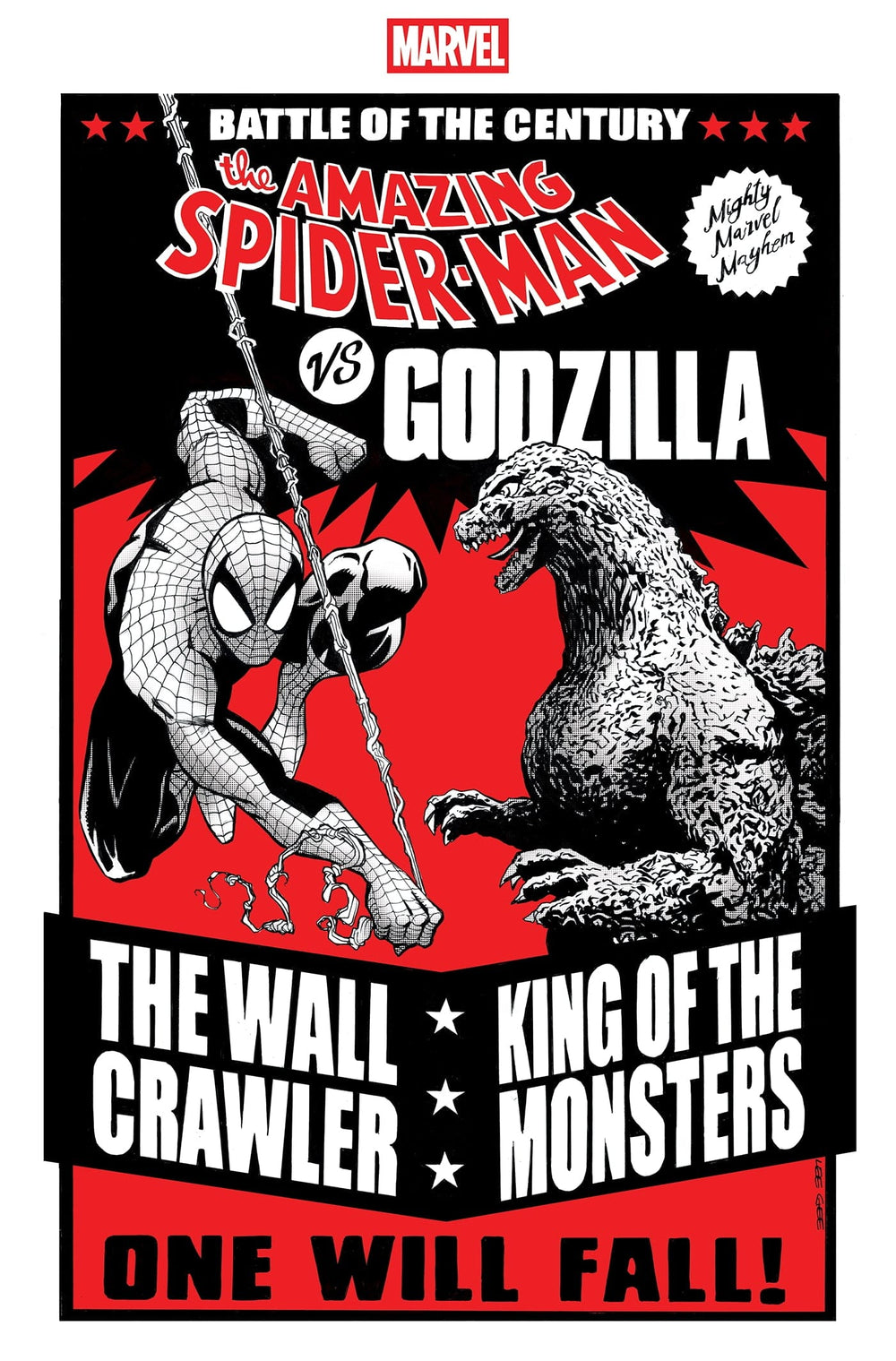 Marvel GODZILLA VS. SPIDER-MAN #1 LEE GARBETT VERSUS VARIANT