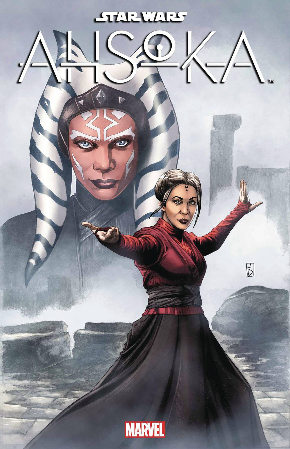 MARVEL PRH STAR WARS AHSOKA #1 JAN DUURSEMA VAR [SIGNED BY RODNEY BARNES]
