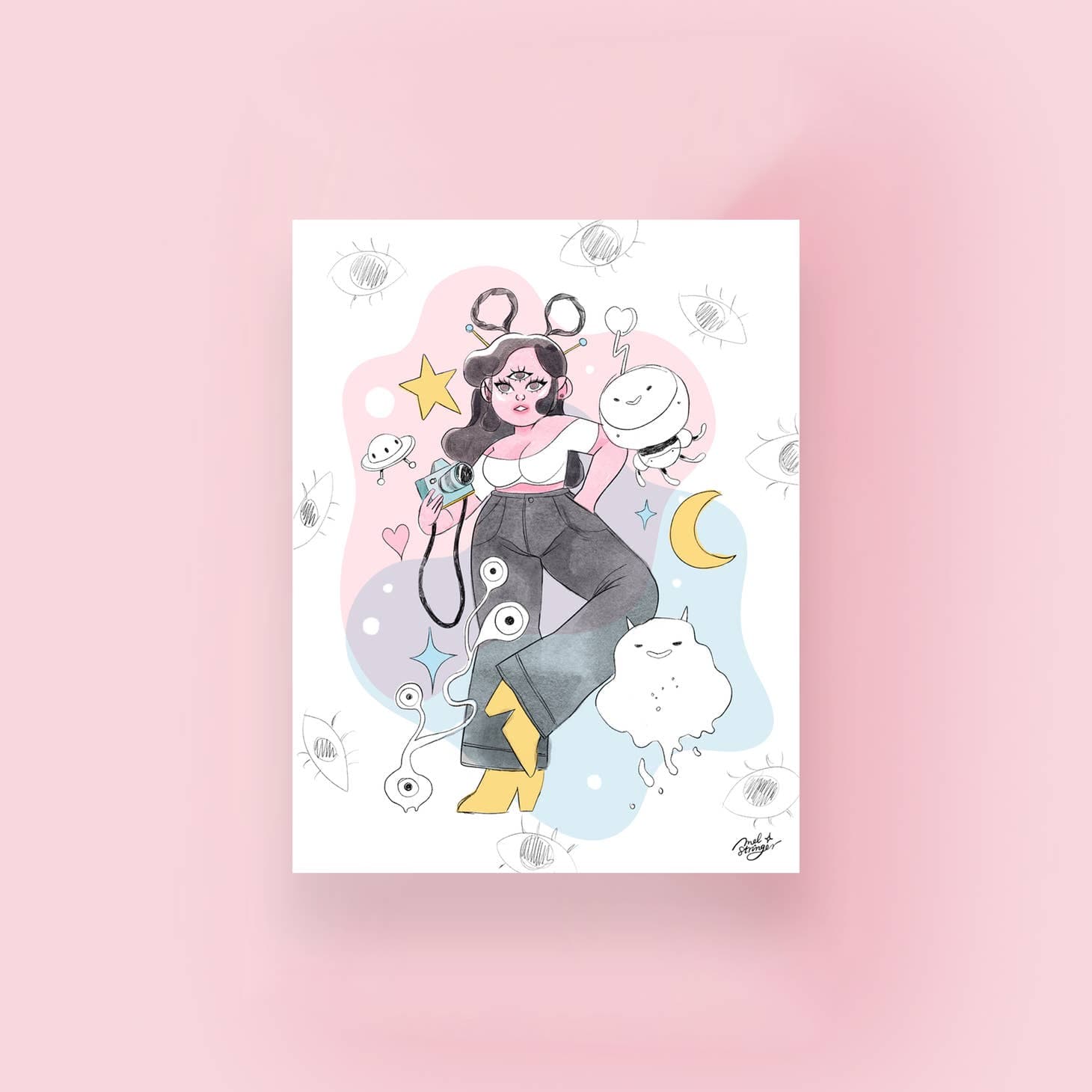 mel-stringer-decor-stickers-alien-tourist-vinyl-sticker-sheet ...