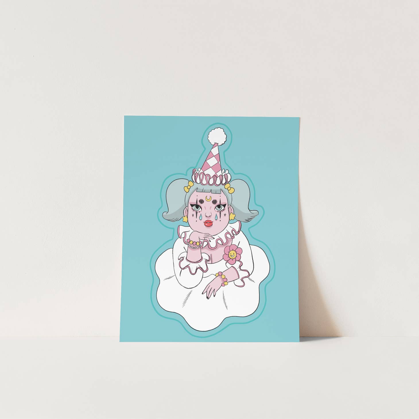 Mel Stringer Decor > Stickers Clown - Vinyl Sticker Sheet 13816828