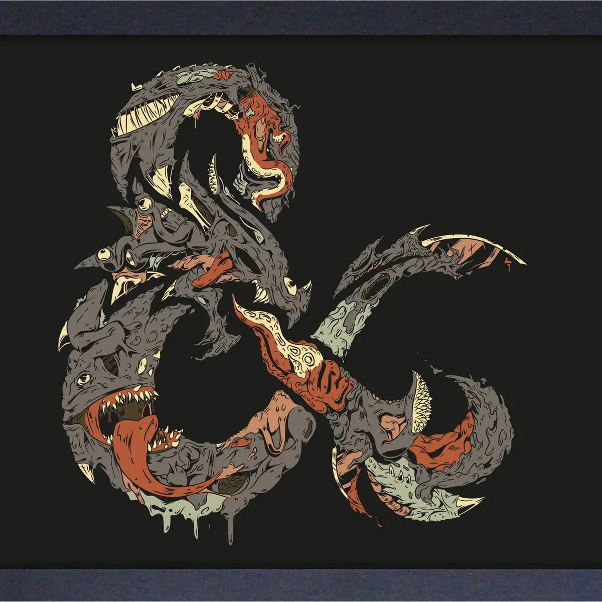 pyramid-america-lp-home-decor-wall-art-dungeons-dragons-decayed-framed ...