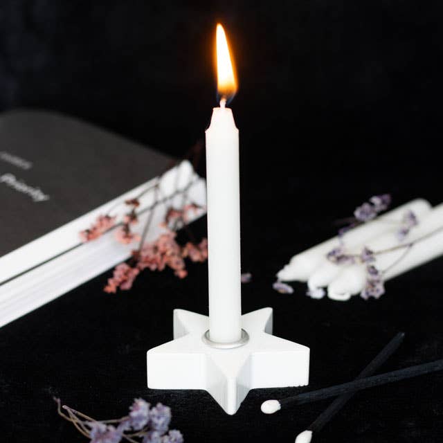 something-different-decor-candle-holder-white-star-spell-candle-holder ...