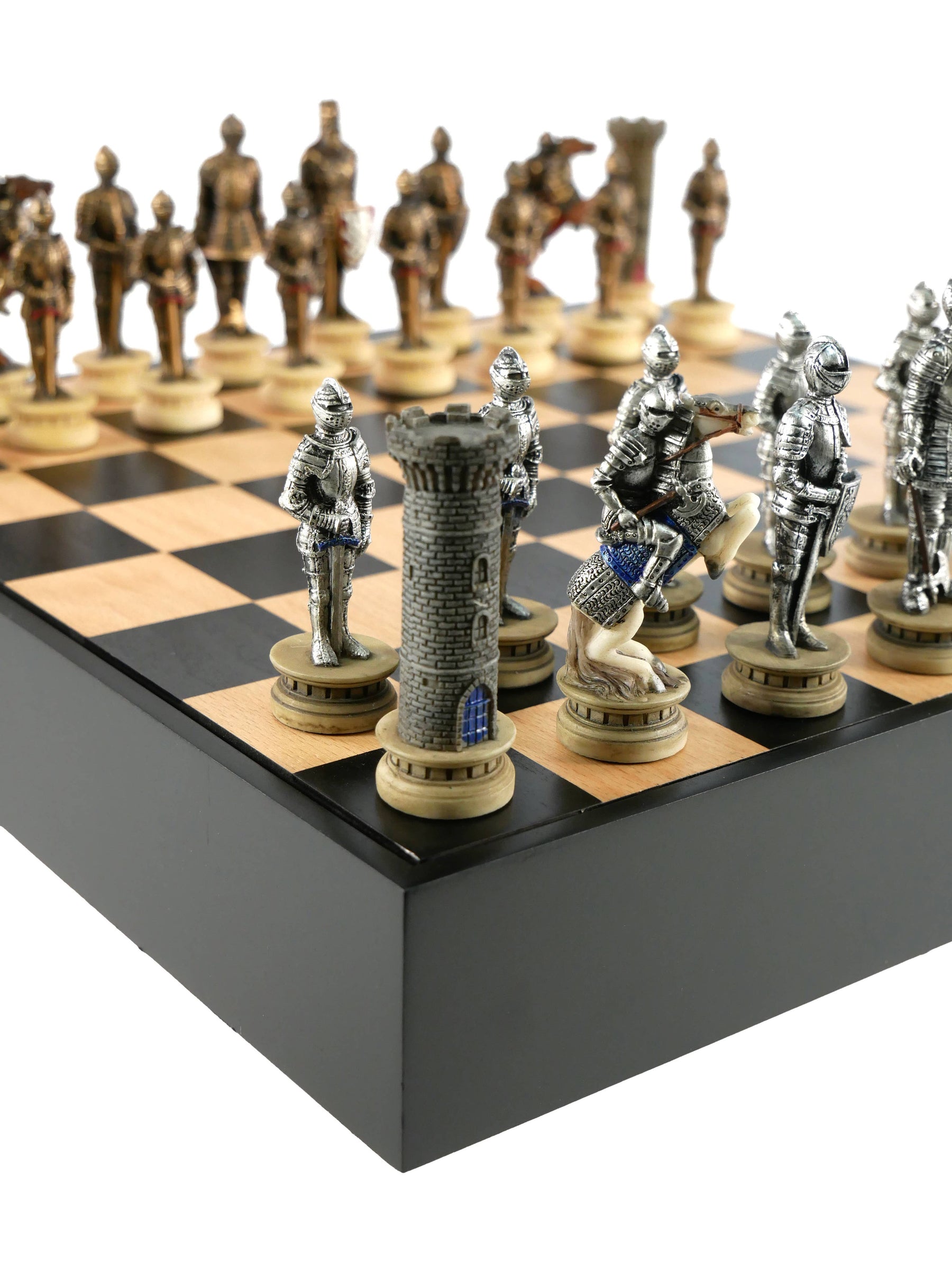 WorldWise Imports Board Games Chess Set - Painted Resin Medieval on ...